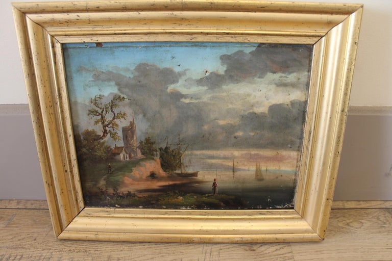 French Painting XIX, Port For Sale at 1stDibs