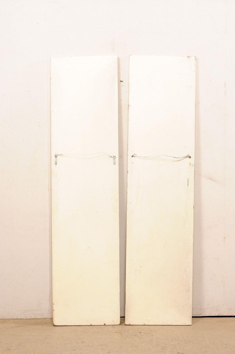 French Pair Decorative Wall Panels W/Gilt Rinceaux and Shell Accents ...