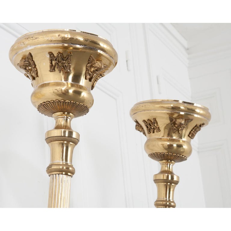 French Pair of 19th Century Altar Torches For Sale at 1stDibs