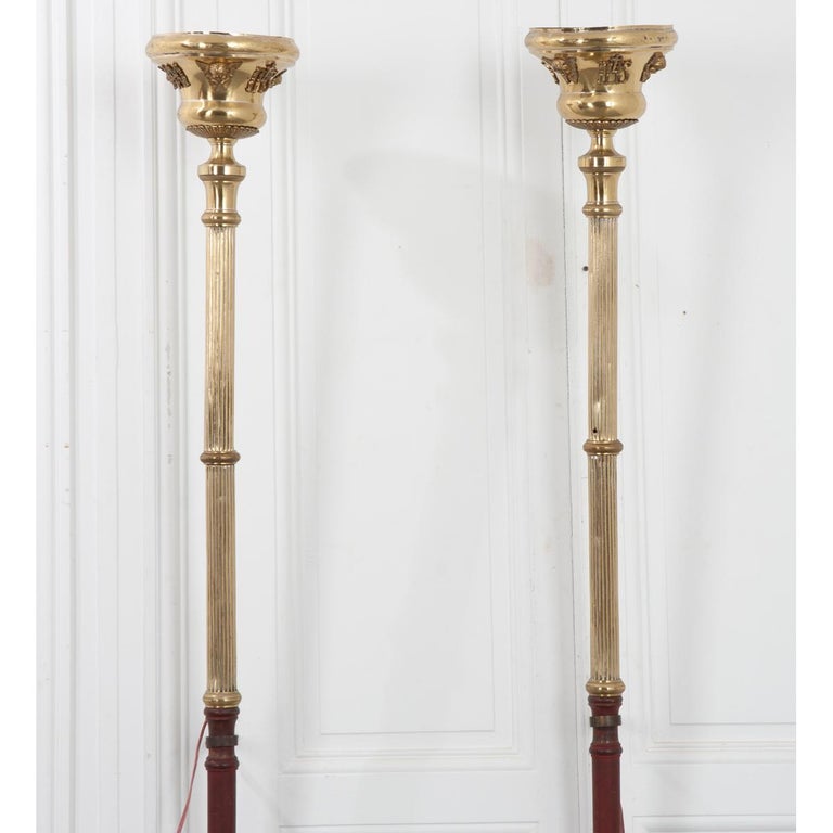 French Pair of 19th Century Altar Torches For Sale at 1stDibs