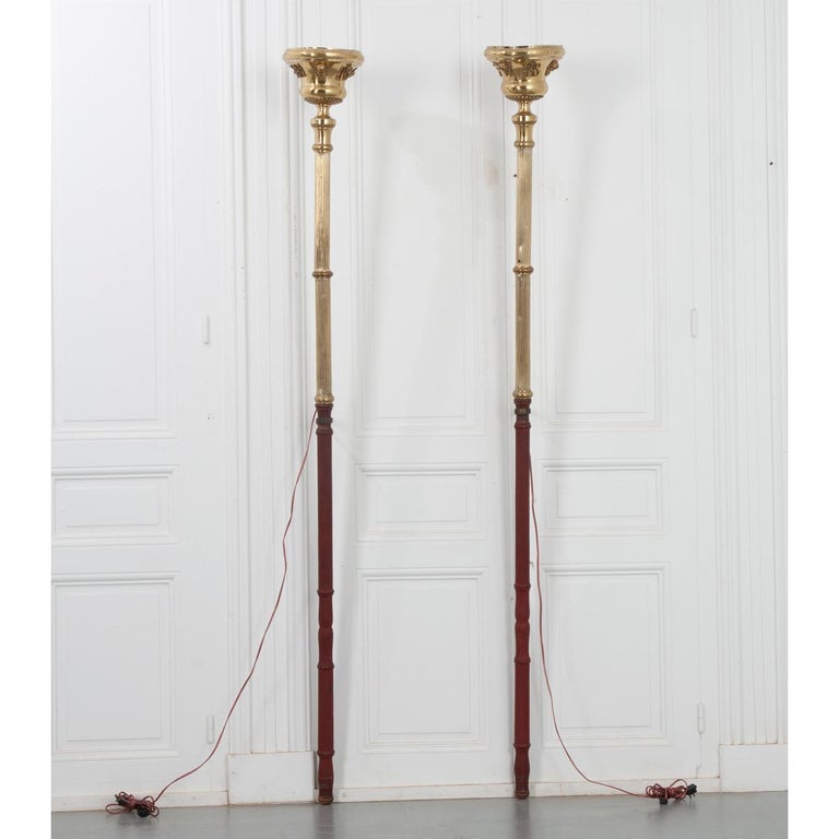 French Pair of 19th Century Altar Torches For Sale at 1stDibs