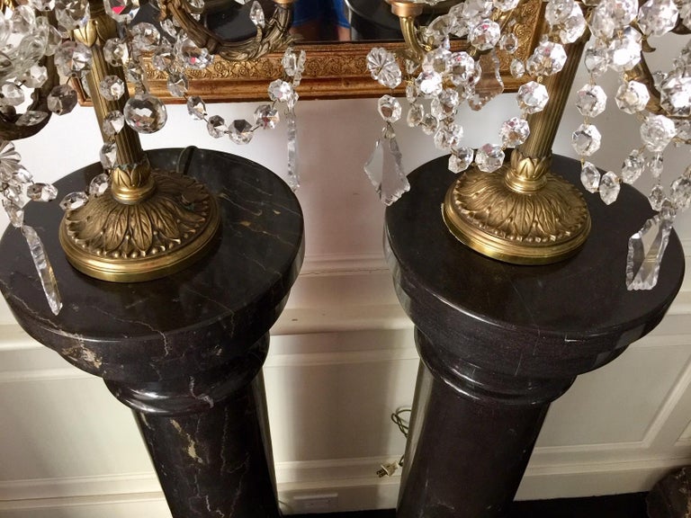 French Black Marble Column For Sale at 1stDibs