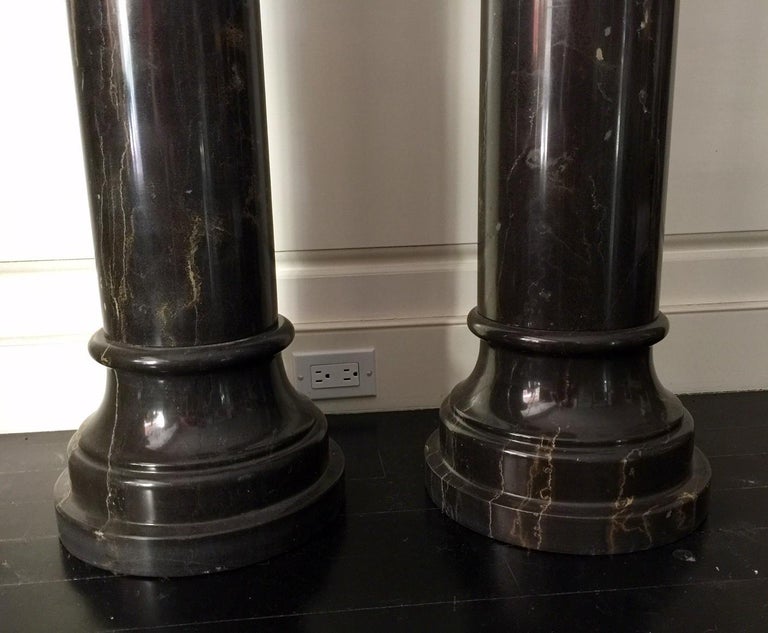 French Black Marble Column For Sale at 1stDibs