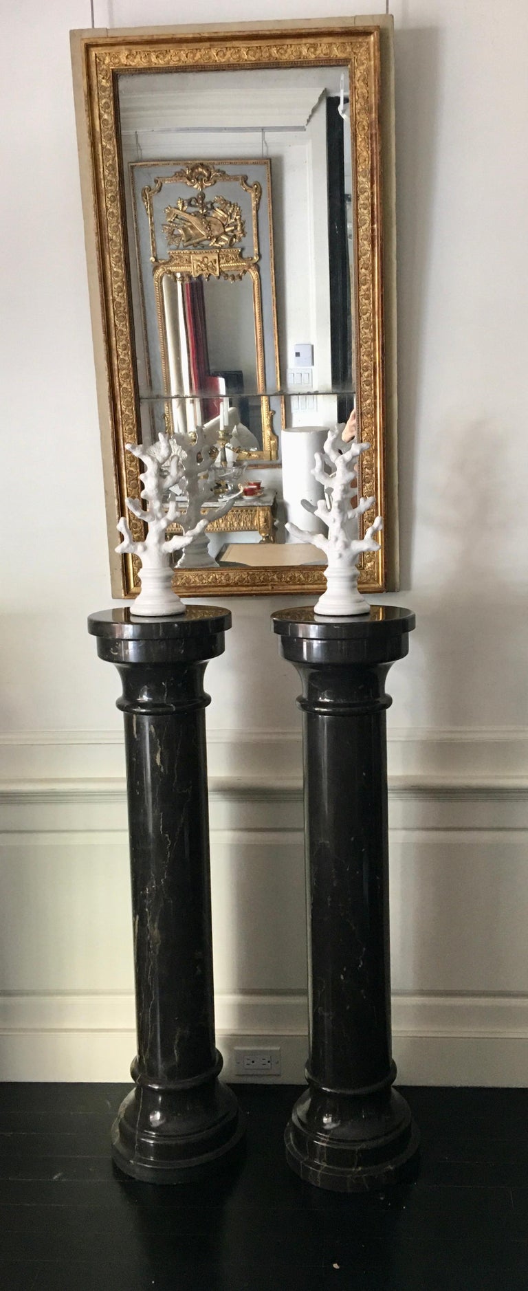 French Black Marble Column For Sale at 1stDibs