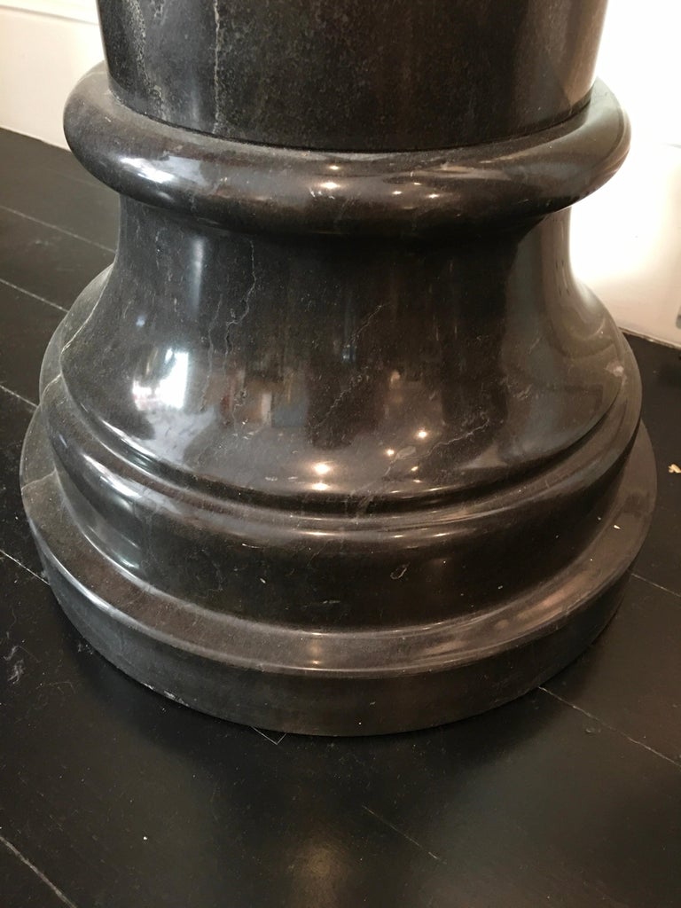 French Black Marble Column For Sale at 1stDibs