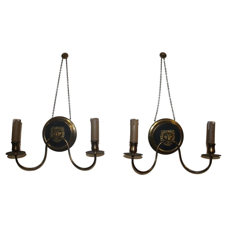 French, Pair of Empire Sconces at 1stDibs