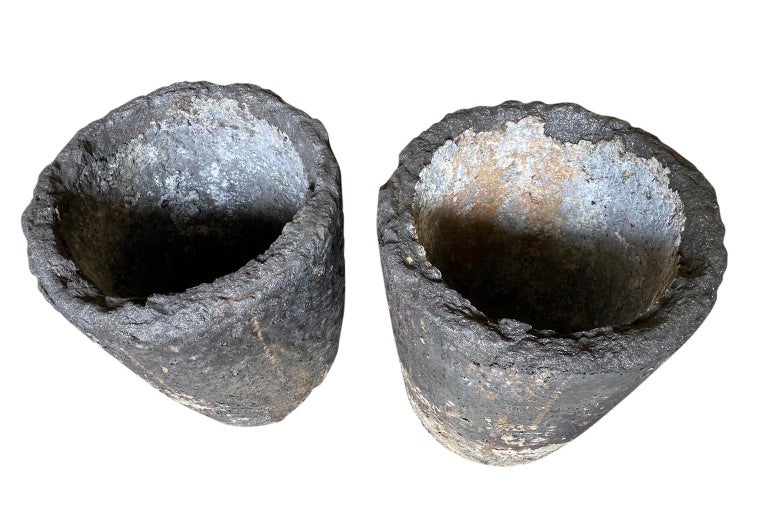 French Pair of Foundry Pots For Sale at 1stDibs