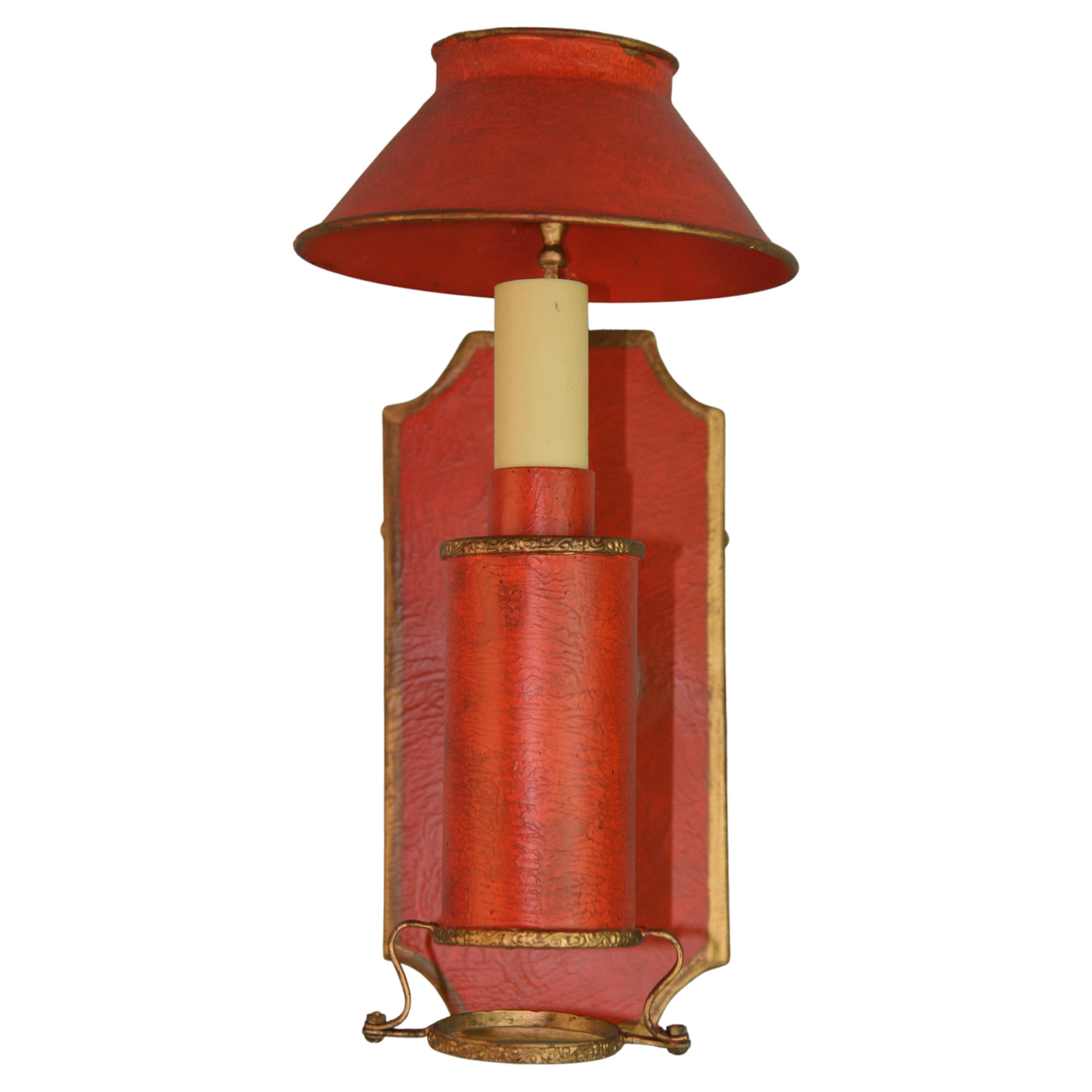 Pair of Horn Wall Sconces with Cream Shade at 1stDibs