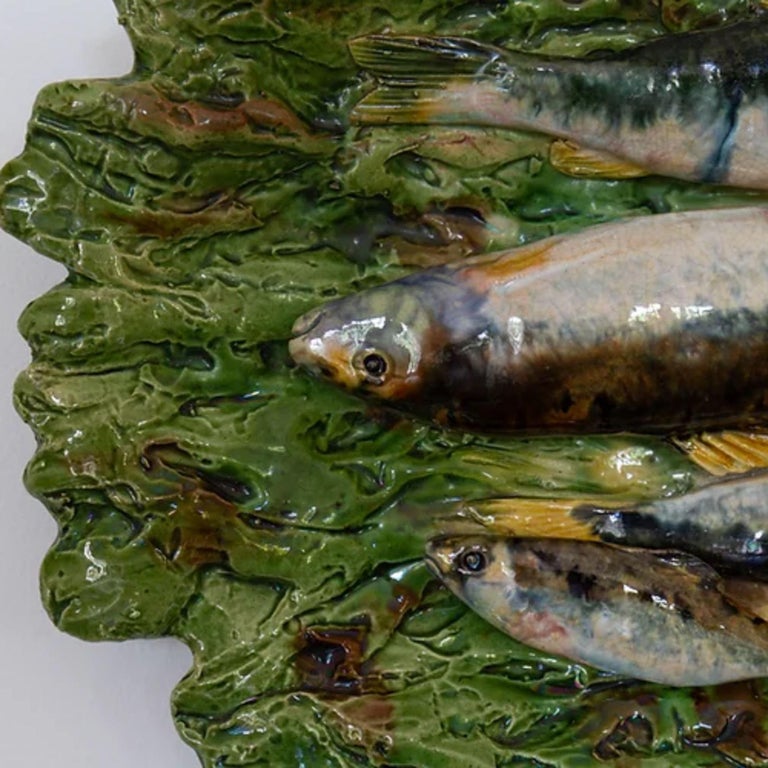 French Palissy Ware Fish Plate, circa 1890 For Sale at 1stDibs