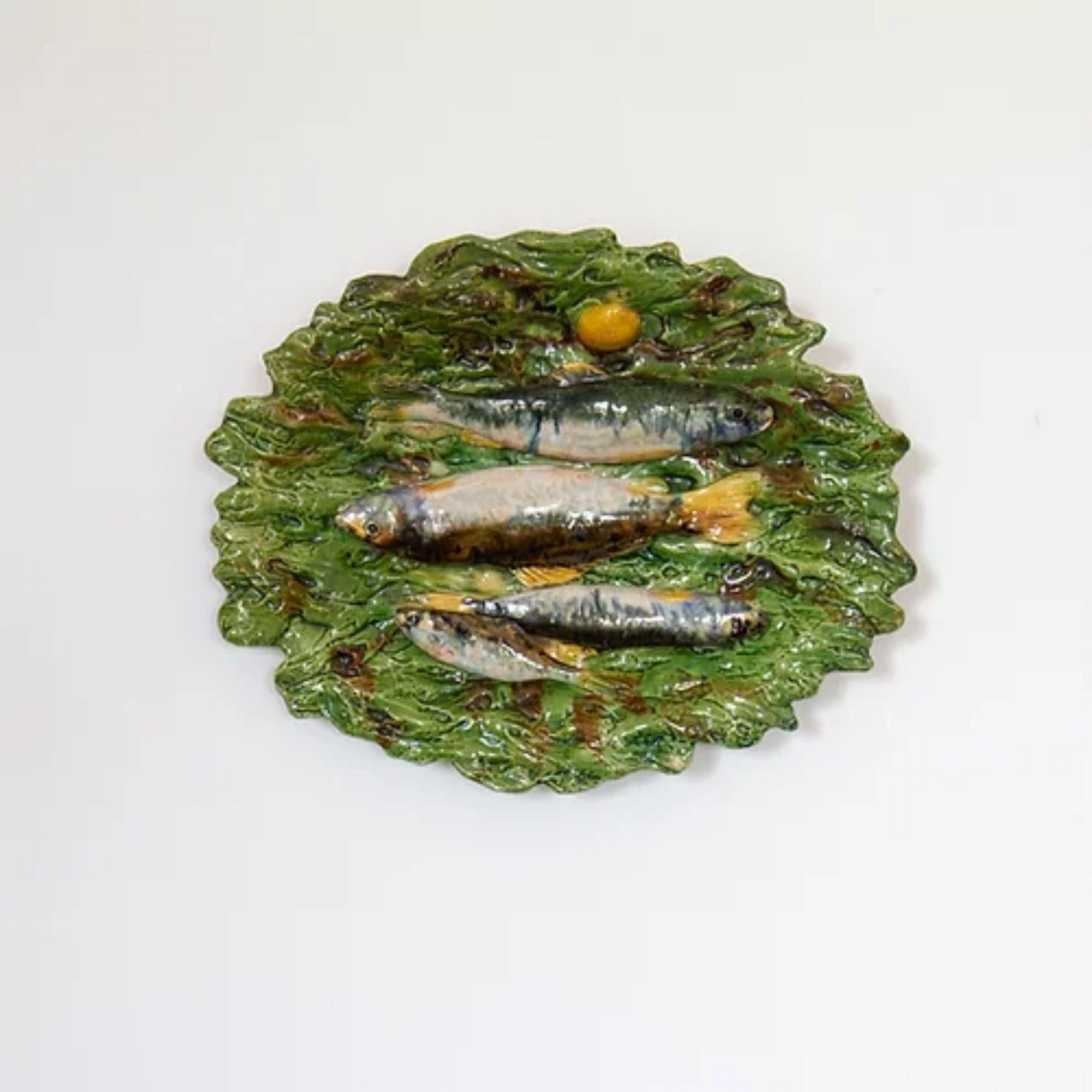 French Palissy Ware Fish Plate, circa 1890 For Sale at 1stDibs