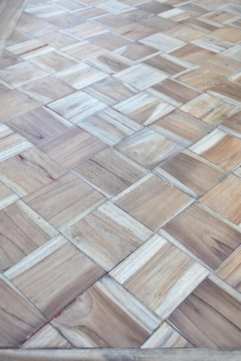 French Parquetry Dining Table in Cherrywood For Sale at 1stDibs