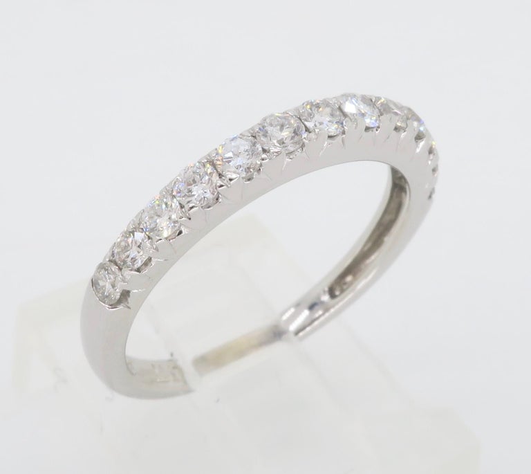 French Pavé Diamond Band Made in 14k For Sale at 1stDibs