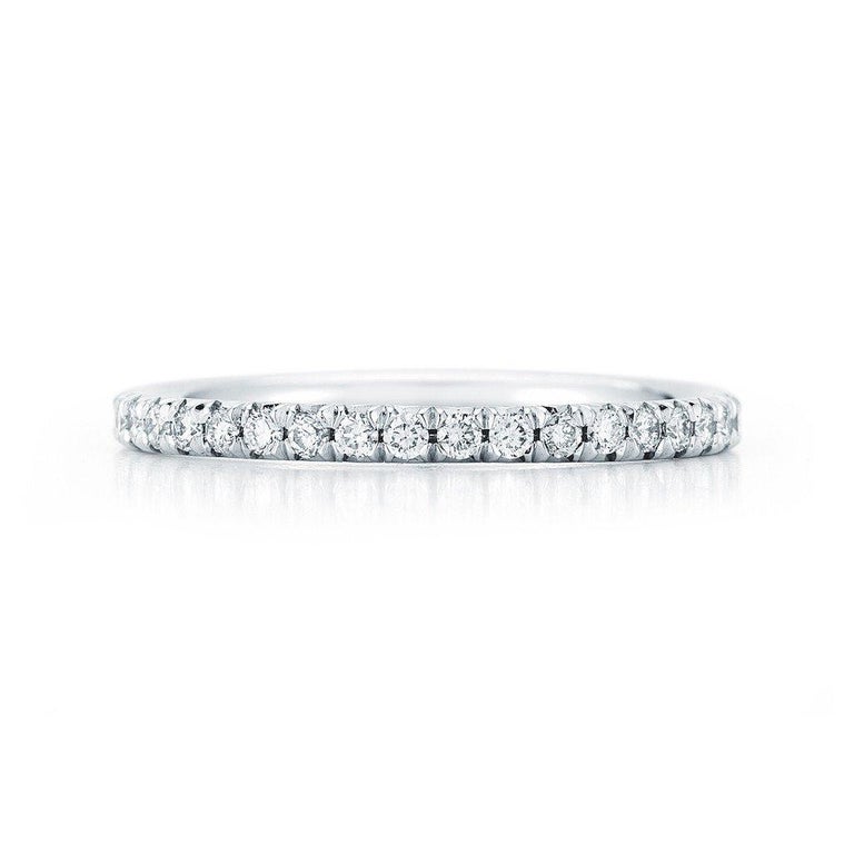 French Pave Diamond Eternity Band 0.45 Carat 18 Karat White Gold at ...