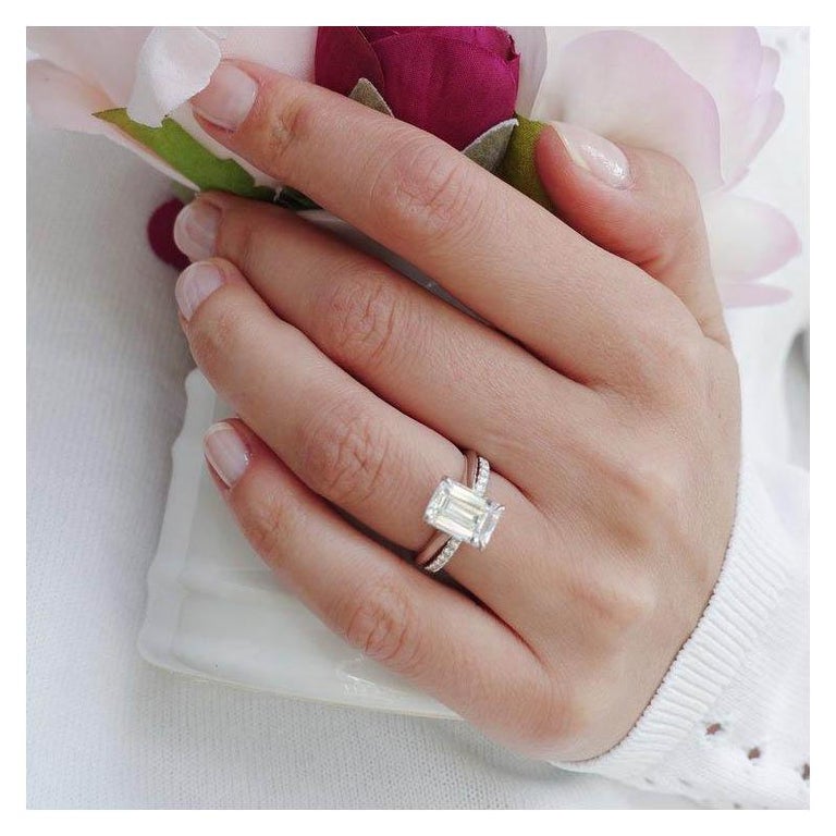 French Pave Diamond Eternity Band 0.45 Carat 18 Karat White Gold at ...