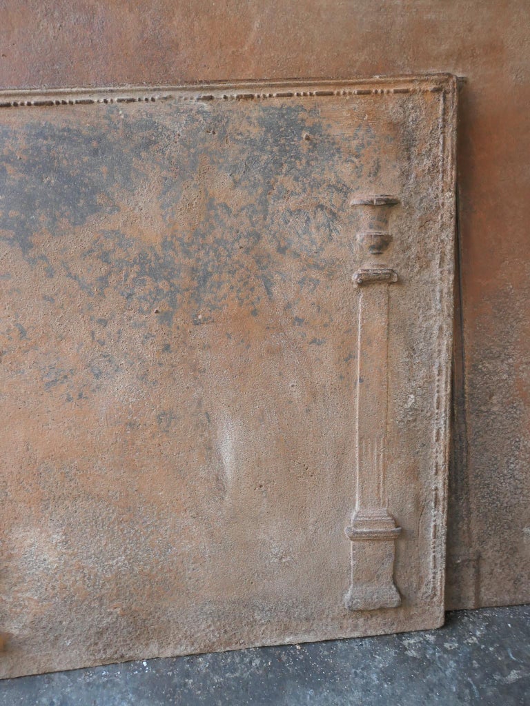 French 'Pillars of Freedom' Fireback, 18th-19th Century For Sale at 1stDibs