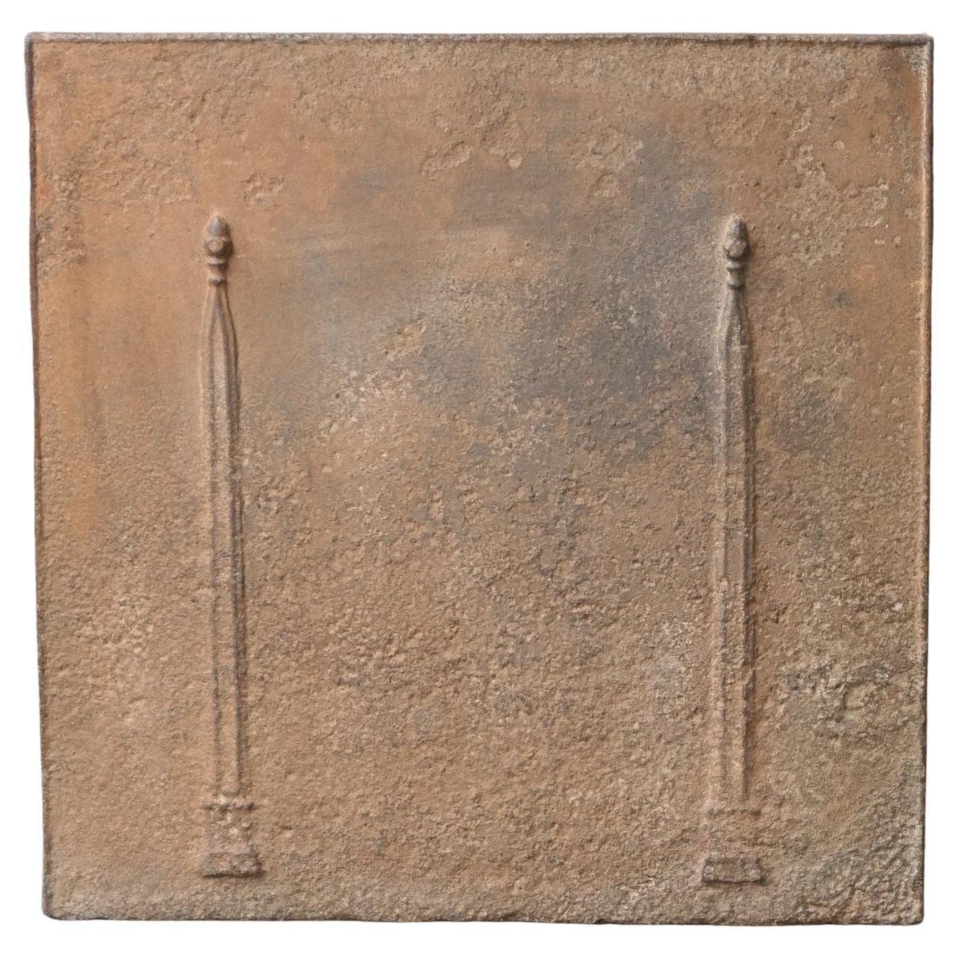 French 'Pillars of Freedom' Fireback / Backsplash, Early 19th Century ...