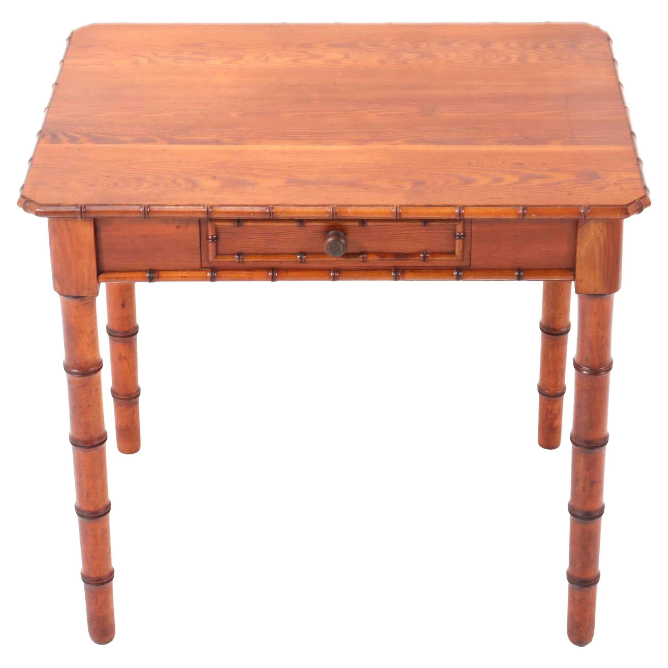 Faux Bamboo Writing Table at 1stDibs