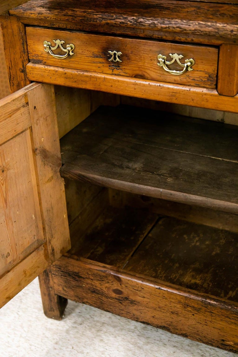 French Pine Step Back Cupboard For Sale at 1stDibs