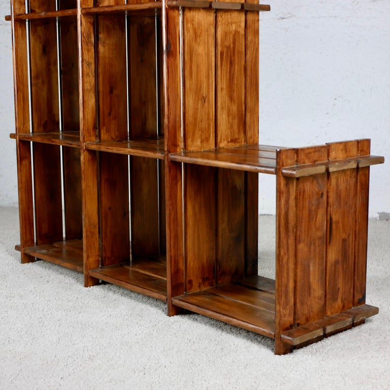 French Pinewood Shelves Unit, Attributed to Regain, 1980s For Sale at ...
