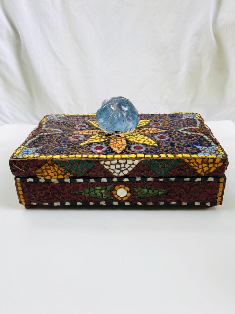 French Pique Assiette Mosaic Box For Sale at 1stDibs