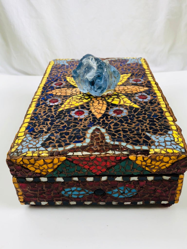 French Pique Assiette Mosaic Box For Sale at 1stDibs