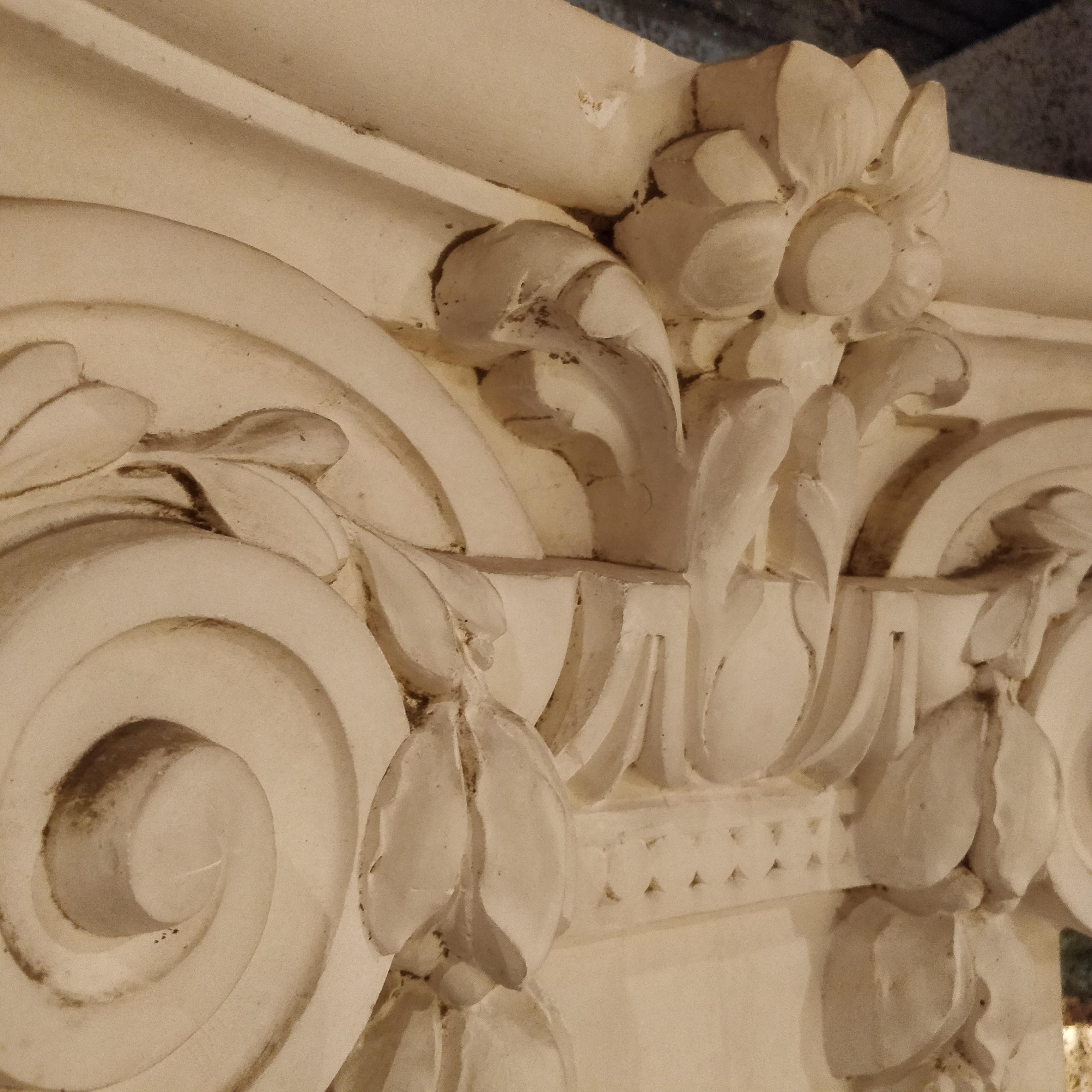 French Plaster Architectural Ionic Capital Element, circa 1960 For Sale at 1stDibs