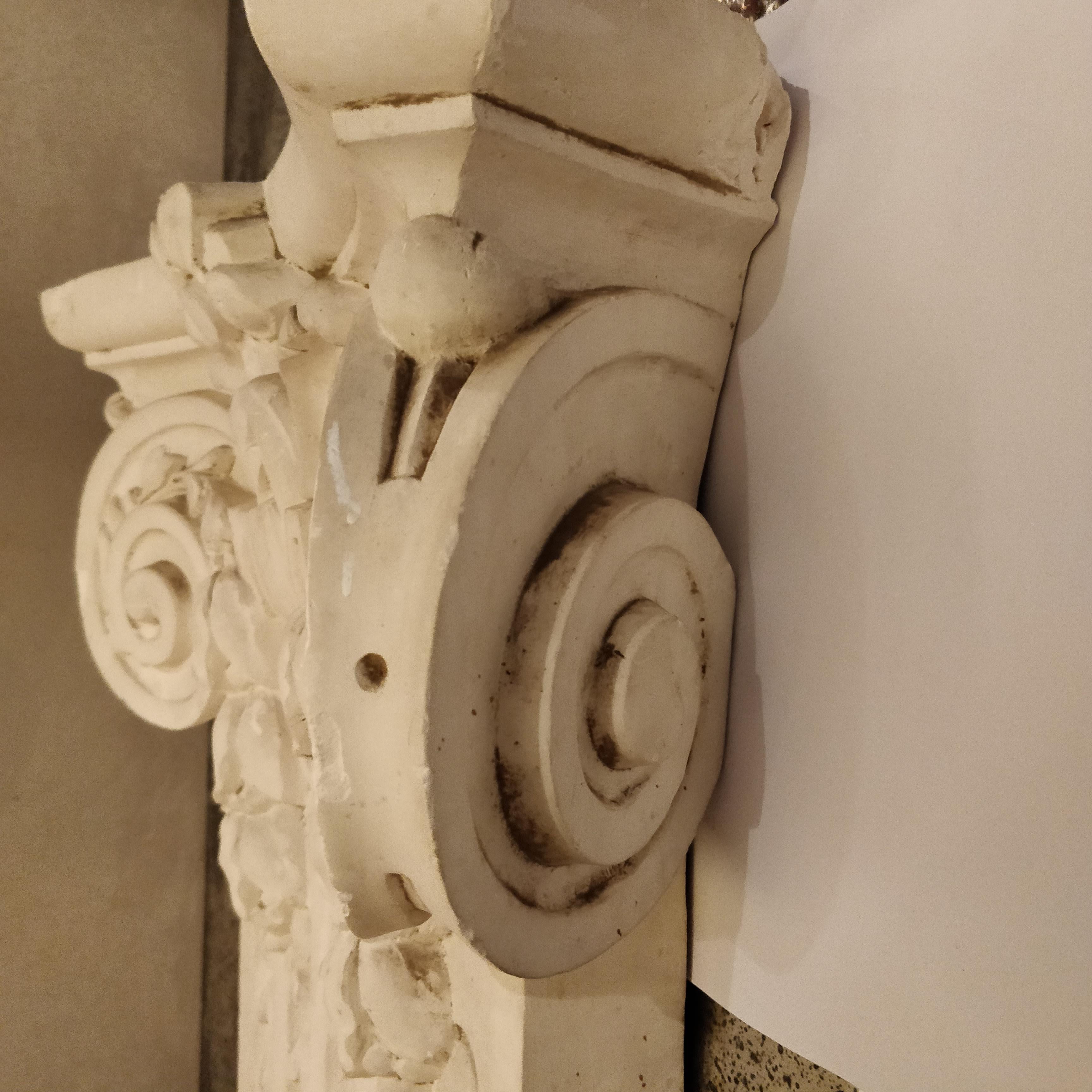 French Plaster Architectural Ionic Capital Element, circa 1960 For Sale ...