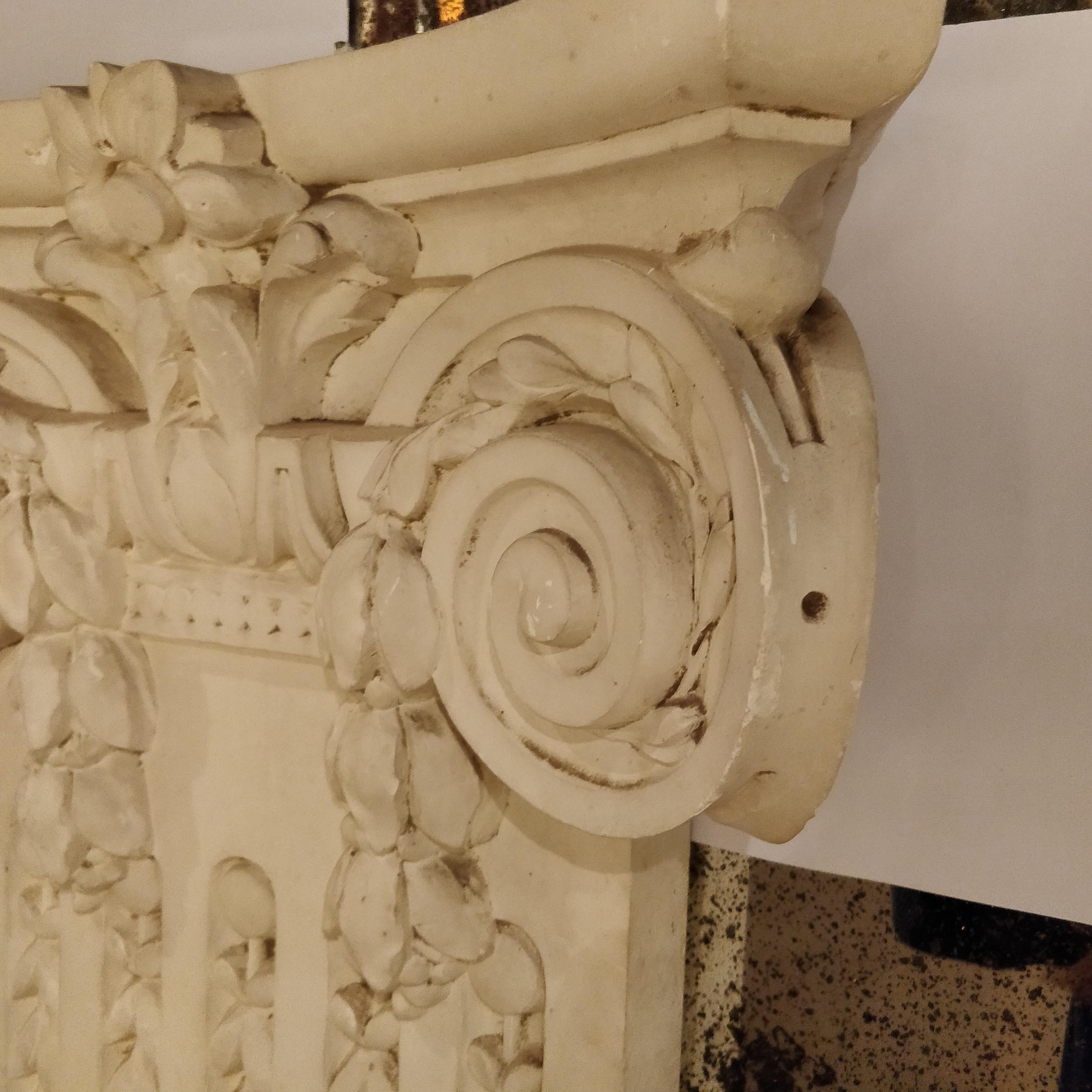 French Plaster Architectural Ionic Capital Element, circa 1960 For Sale at 1stDibs