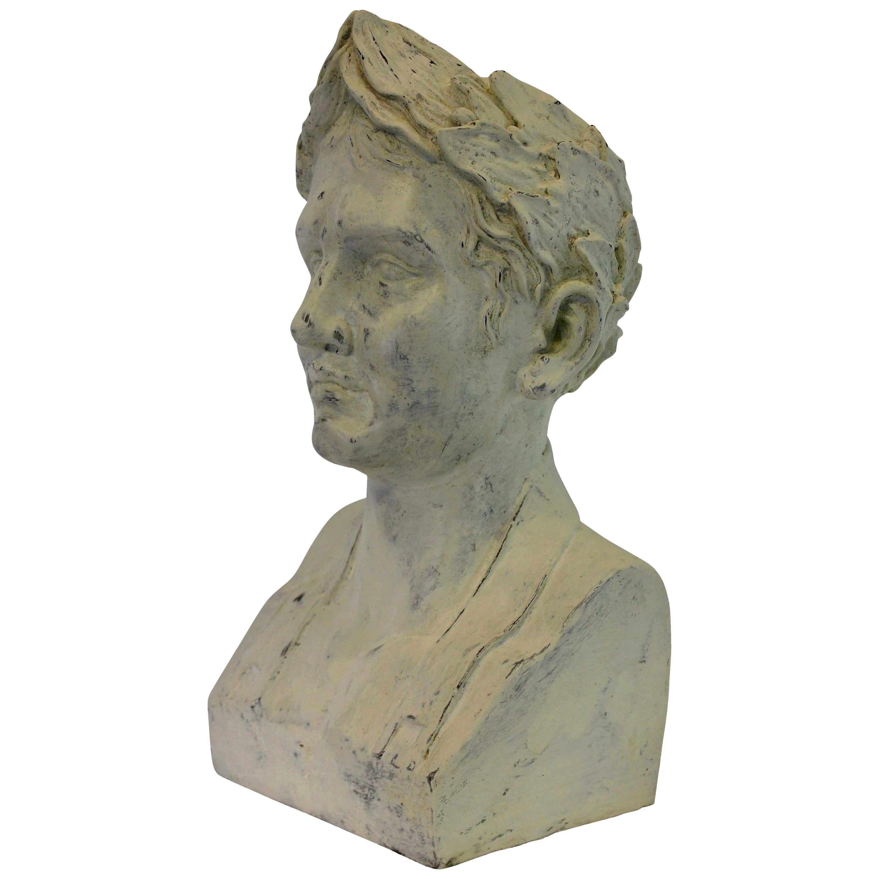 French Plaster Head of Napoleon as Emperor For Sale at 1stDibs