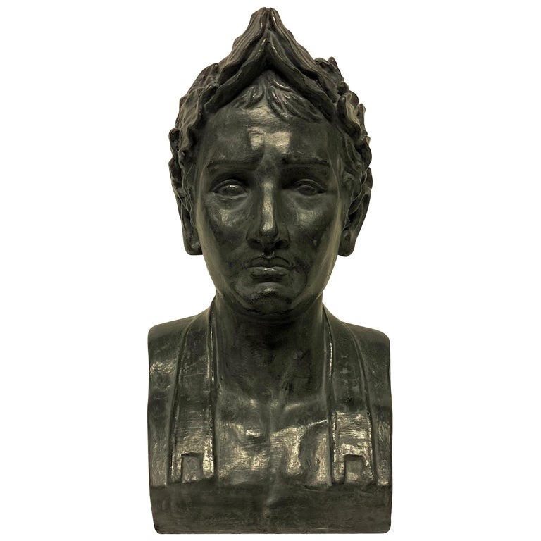 French Plaster Head of Napoleon For Sale at 1stDibs