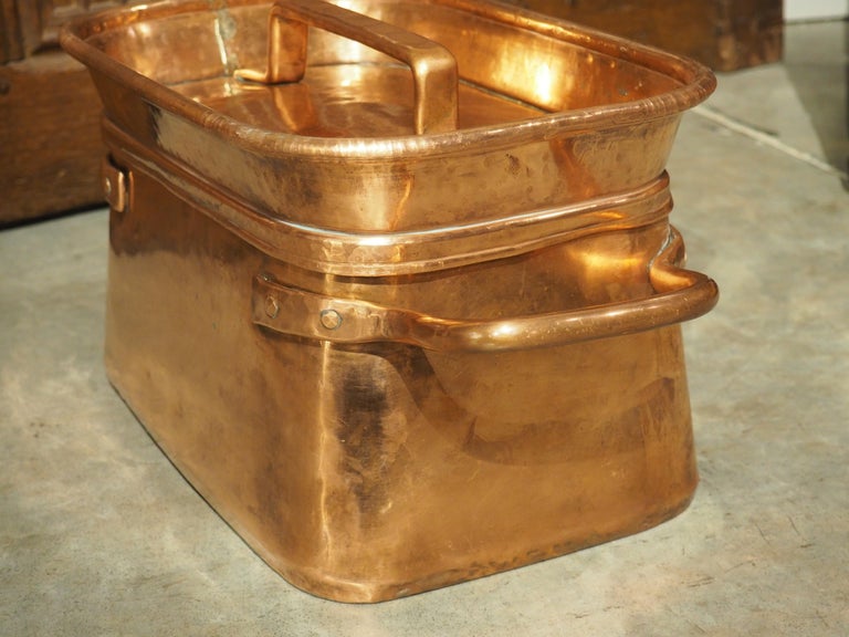 French Polished Copper Marmite Pot, Early 20th Century at 1stDibs