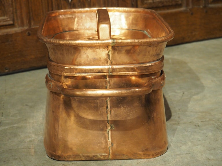 French Polished Copper Marmite Pot, Early 20th Century at 1stDibs