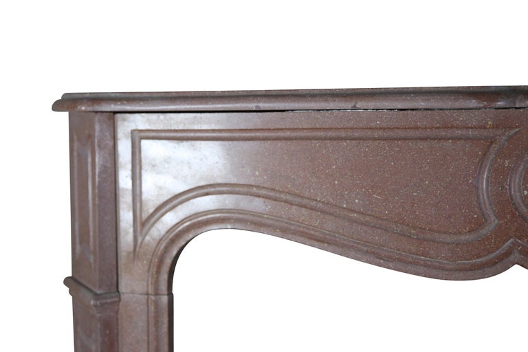 French Pompadour Style Vintage Fireplace Surround in Marble For Sale at ...