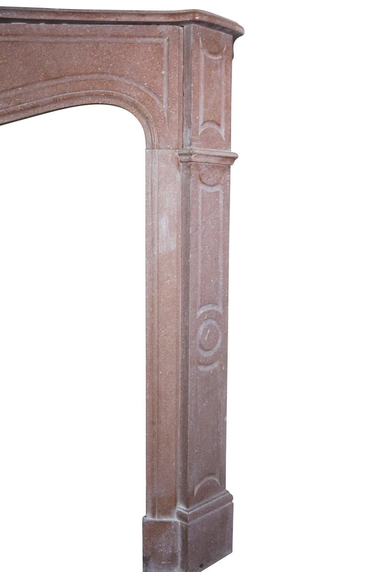 French Pompadour Style Vintage Fireplace Surround in Marble For Sale at ...
