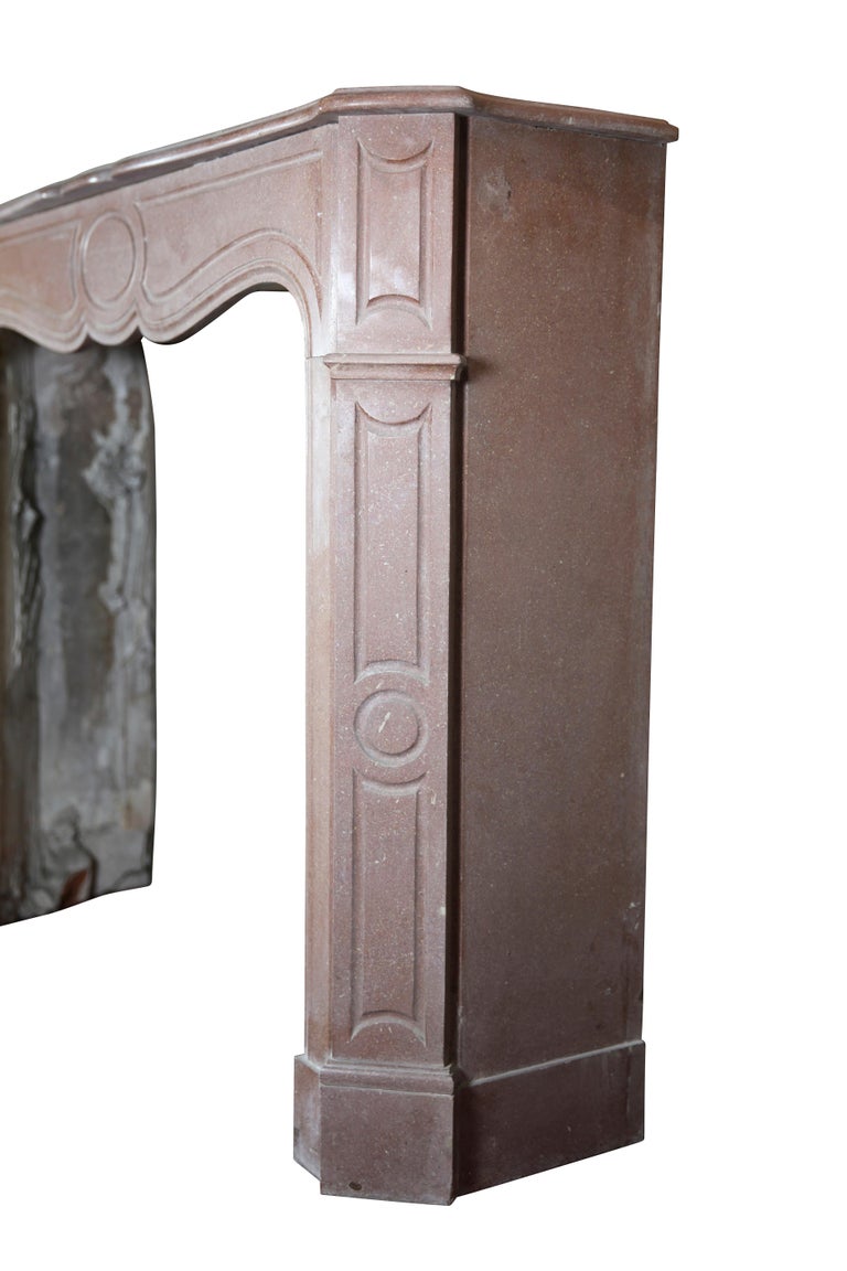 French Pompadour Style Vintage Fireplace Surround in Marble For Sale at ...