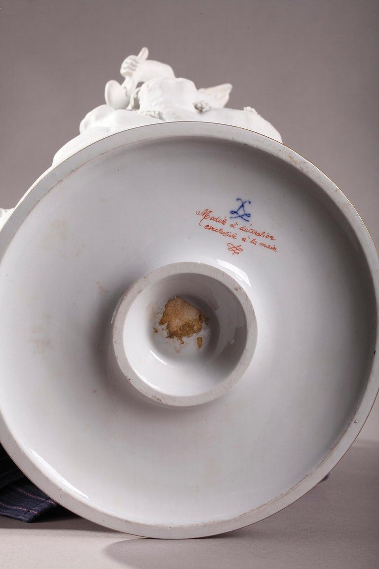 French Porcelain Biscuit, Les Travaux Des Amours after a Sevres Model ...