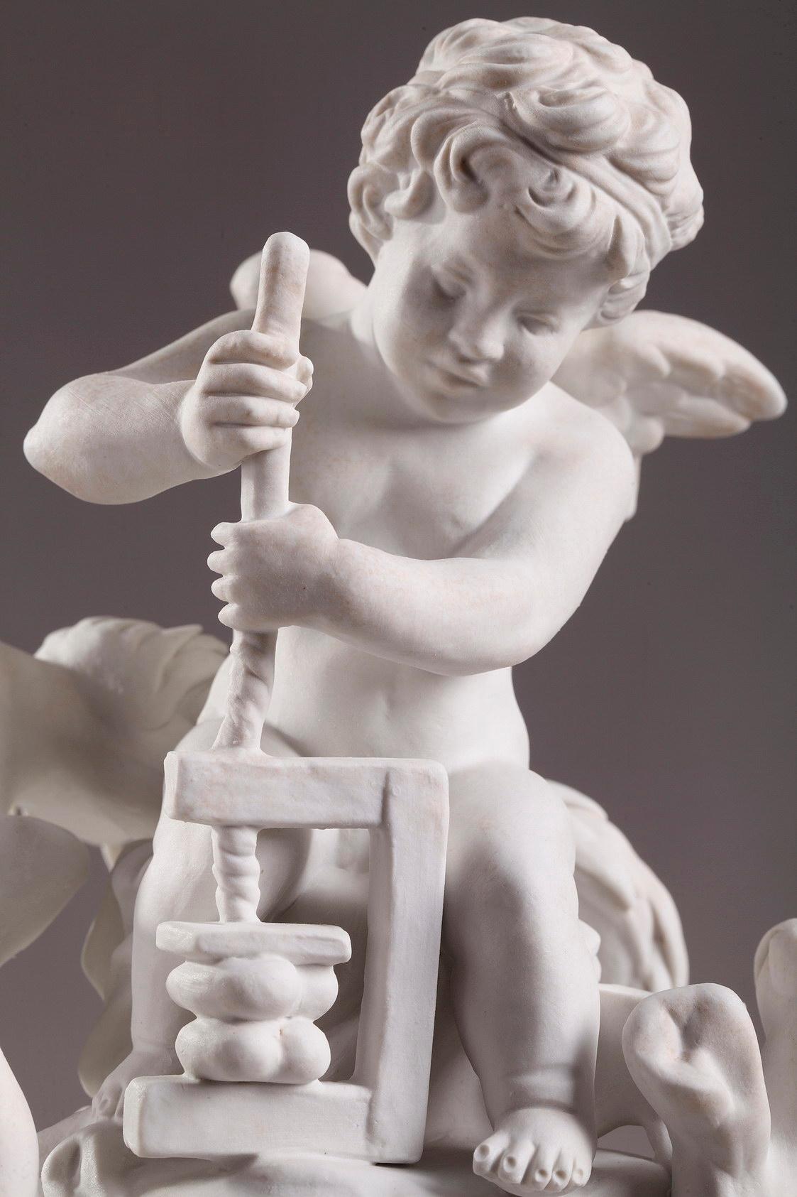 French Porcelain Biscuit, Les Travaux Des Amours after a Sevres Model ...