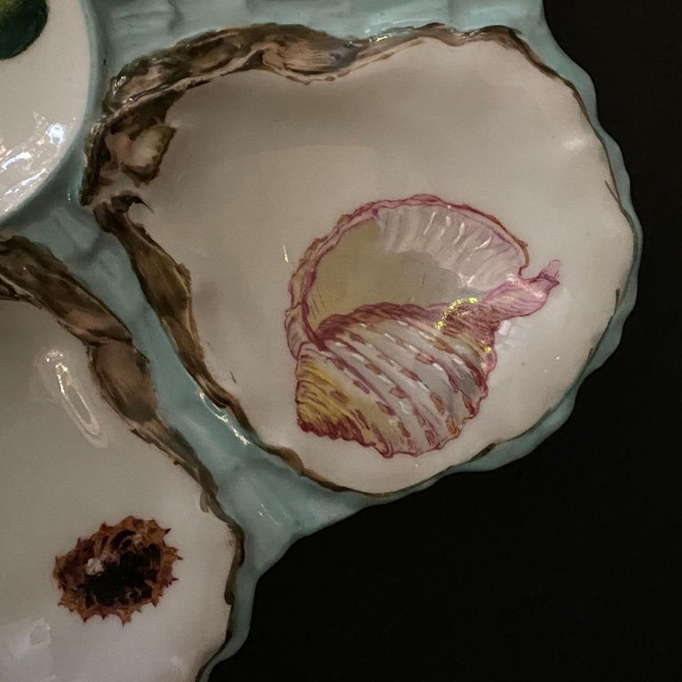 French Porcelain Oyster Plate "Haviland Pour Gilman Collamore", 19th ...