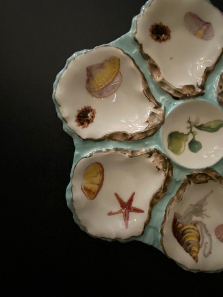 French Porcelain Oyster Plate "Haviland Pour Gilman Collamore", 19th ...