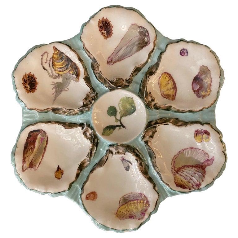 French Porcelain Oyster Plate "Haviland Pour Gilman Collamore", 19th ...