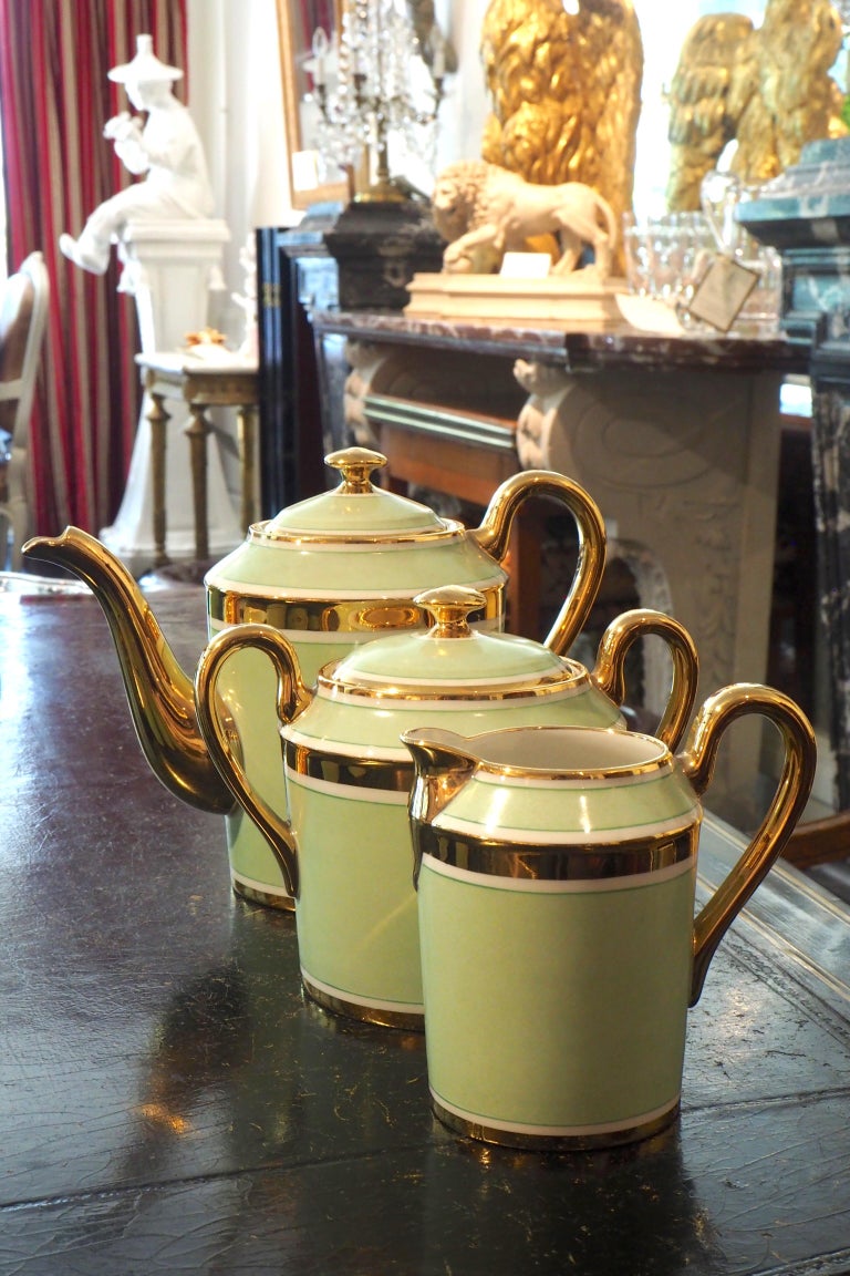 French Porcelain Tea, Coffee or Breakfast Set Reminiscent of Ladurée ...