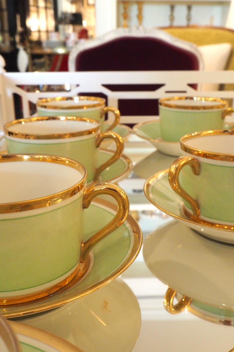 French Porcelain Tea, Coffee or Breakfast Set Reminiscent of Ladurée ...