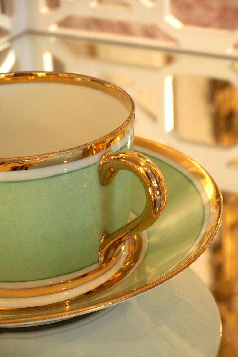 French Porcelain Tea, Coffee or Breakfast Set Reminiscent of Ladurée ...