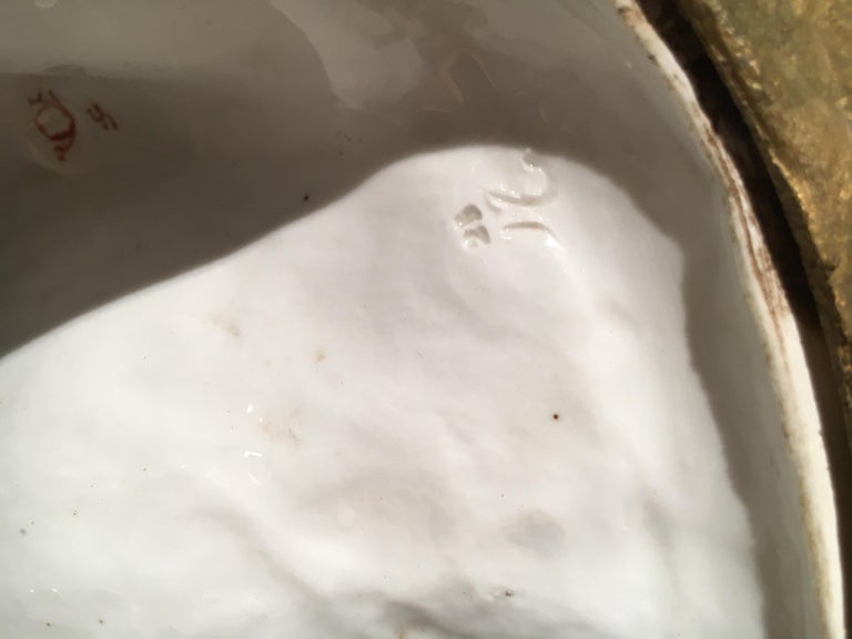 French Porcelaine and Bronze Inkstand, Marks of Samson, 19th Century ...