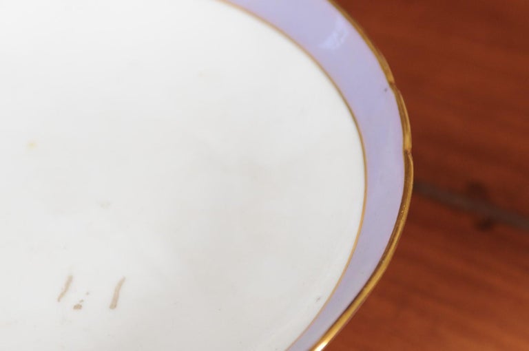 French Porcelaine de Paris Late 19th Century Compote with Floral Décor ...