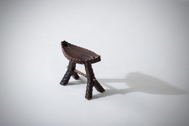 French Primitive Stool For Sale at 1stDibs