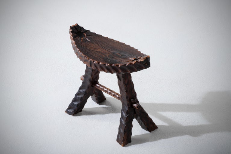 French Primitive Stool For Sale at 1stDibs