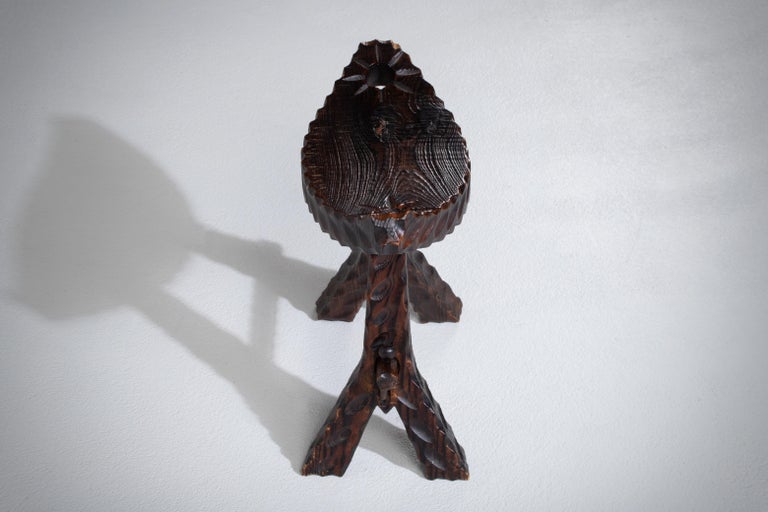 French Primitive Stool For Sale at 1stDibs