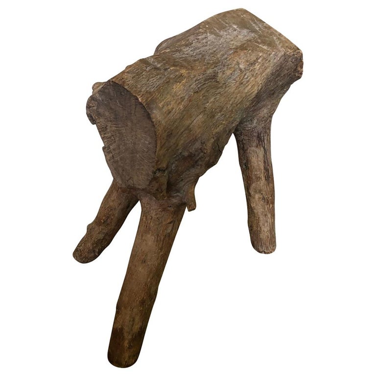French Primitive Stool For Sale at 1stDibs