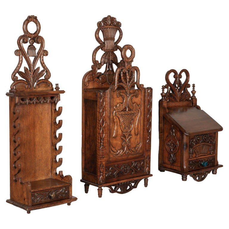 French Provencal Walnut Boxes, Set of 3 at 1stDibs